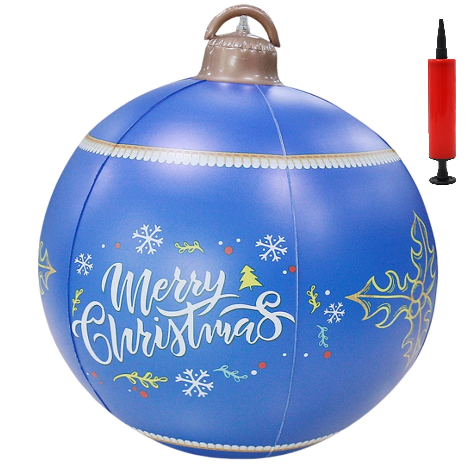 Inflatable Christmas Ball with Air Pump Large Outdoor Holiday Yard ...