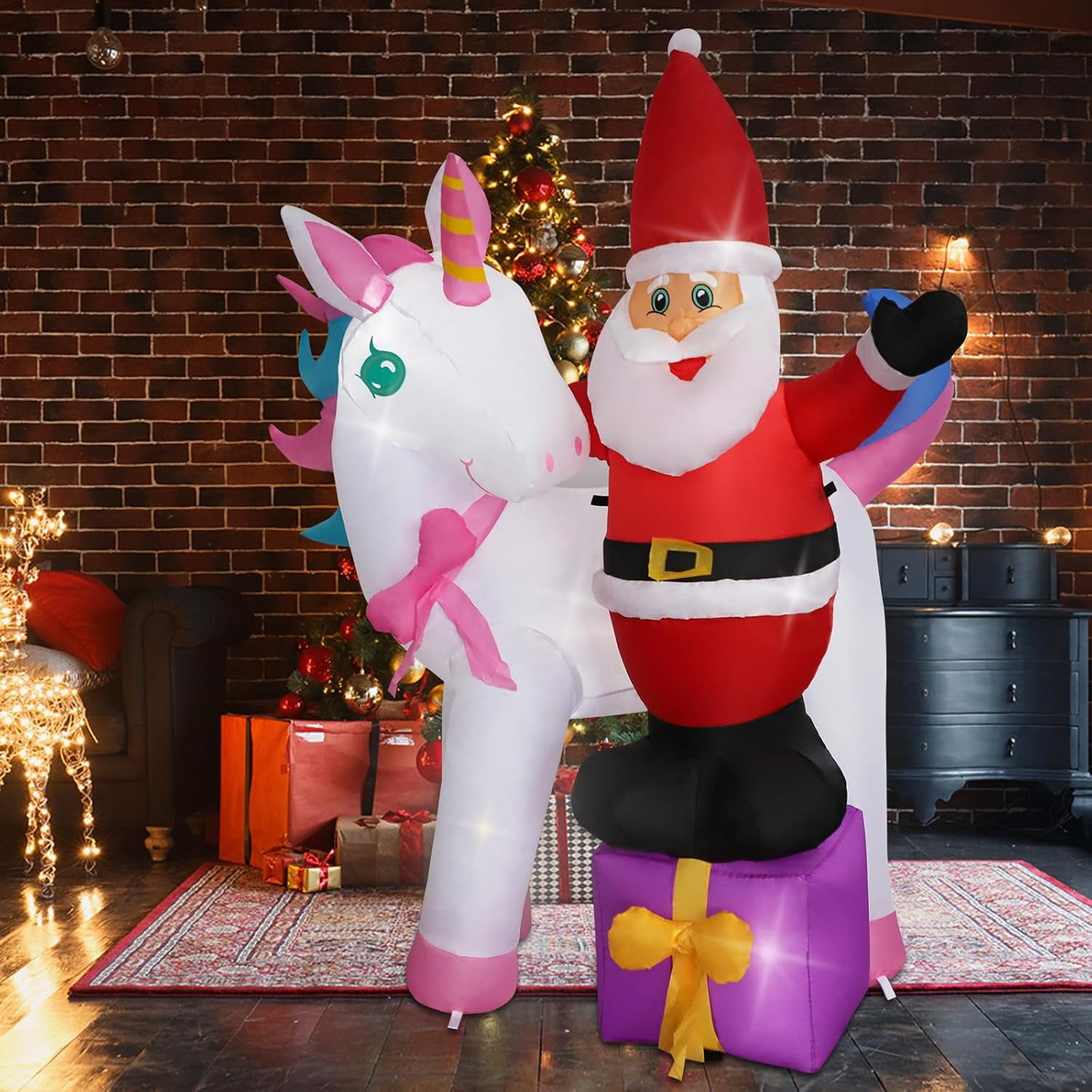 Inflatable Christmas Decorations, SHDEJTG 10FT Snowman Polar Bear ...