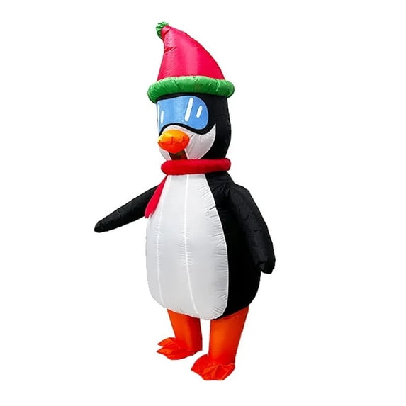 Inflatable Christmas Penguin Costume - Festive Blow-Up Outfit for ...