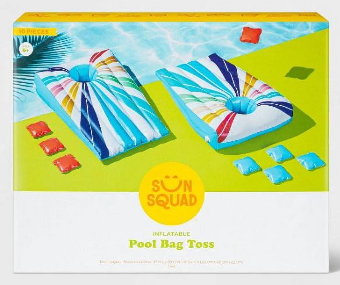 Sun Squad™ Inflatable Cornhole Pool Game, Floating Outdoor Summer Toy ...