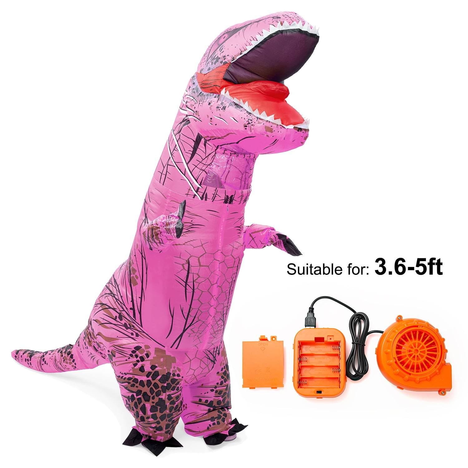 Child's T-Rex Dinosaur Inflatable Costume with Battery Pack for Halloween - Walmart.com