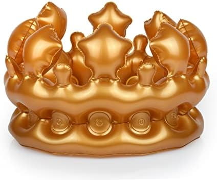 Inflatable Crown Adult Golden Birthday Hat King Crown for Men Pool ...