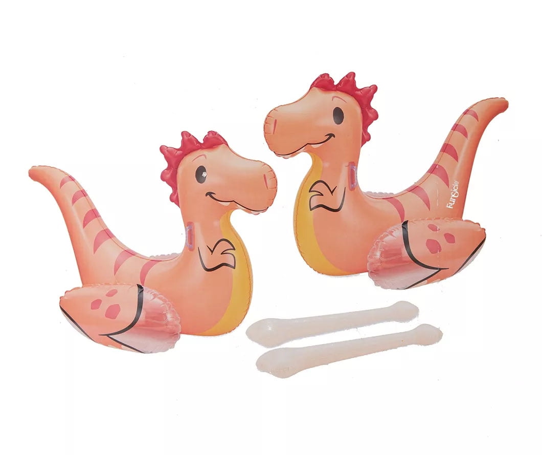 Free Shipping! Inflatable Dinosaur Fight Pool Game - Includes 2 Ride ...