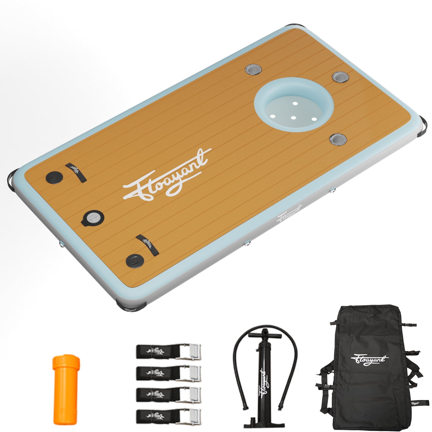 Inflatable Dock | 8.5×4.3ft Inflatable Patio Dock | Built-in Action ...