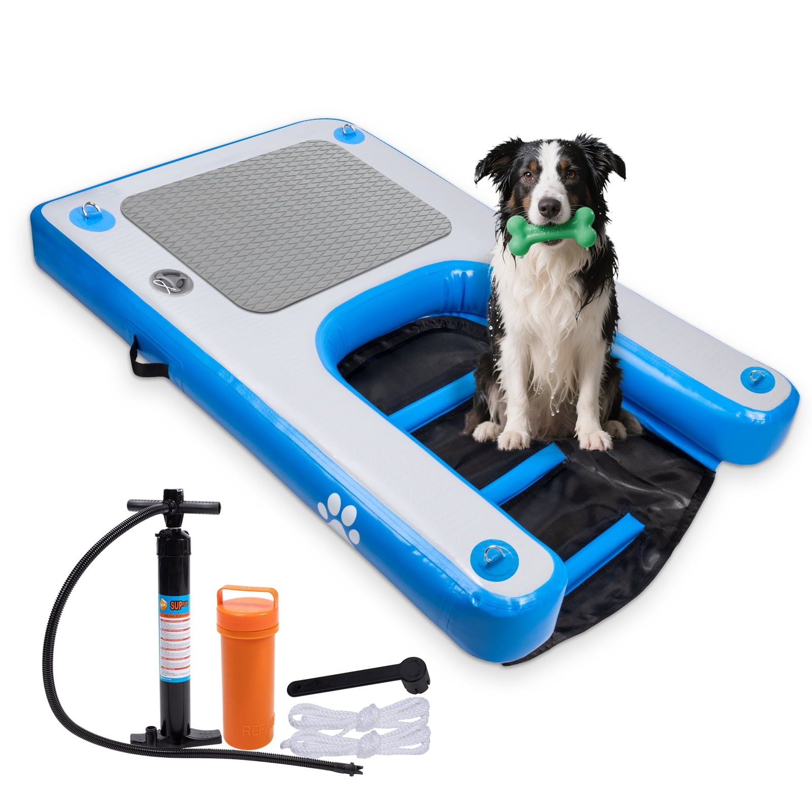 Inflatable Dog Boat Ramp Floating Dock Water Ramp Ladder for Pool, Boat ...