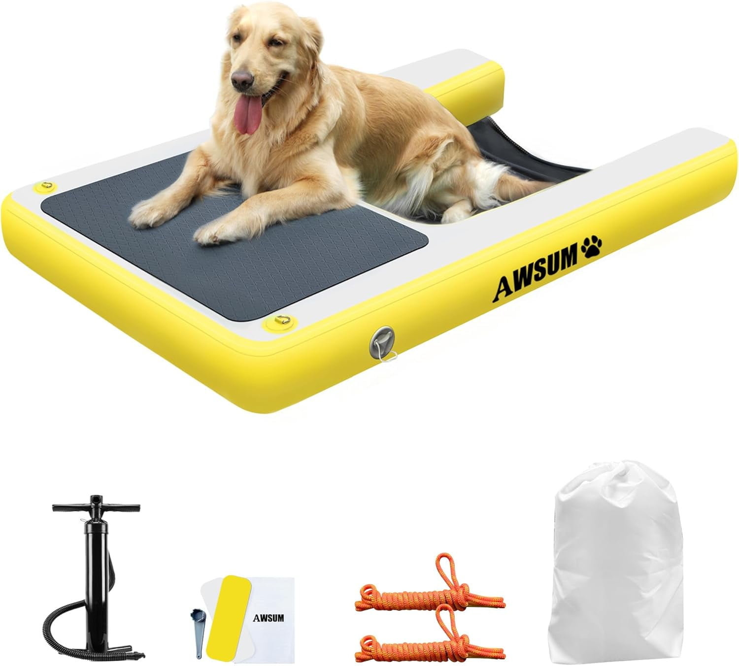 Inflatable Dog Water Ramp Pool Float Floating Ladder Steps for Dogs ...
