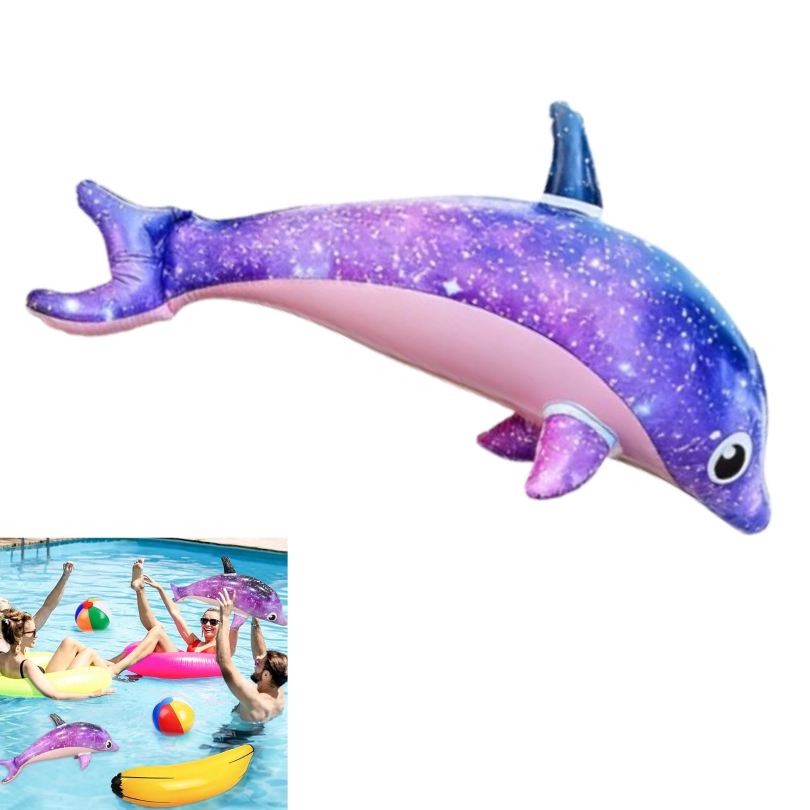 Inflatable Dolphin Cute Star Clear Inflatable Dolphin Toy Thickened ...
