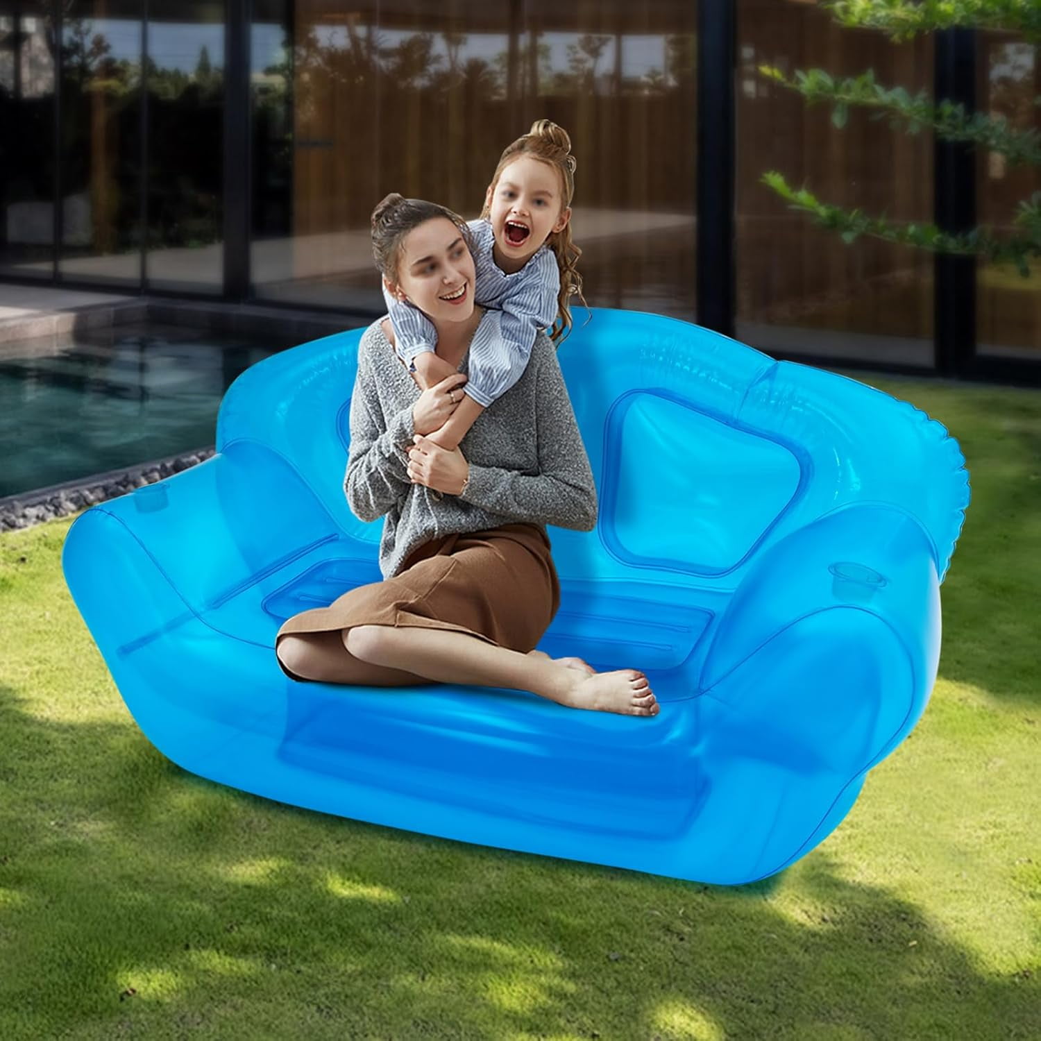 Inflatable Double Person Sofa, Portable Inflatable Couch Inflatable ...