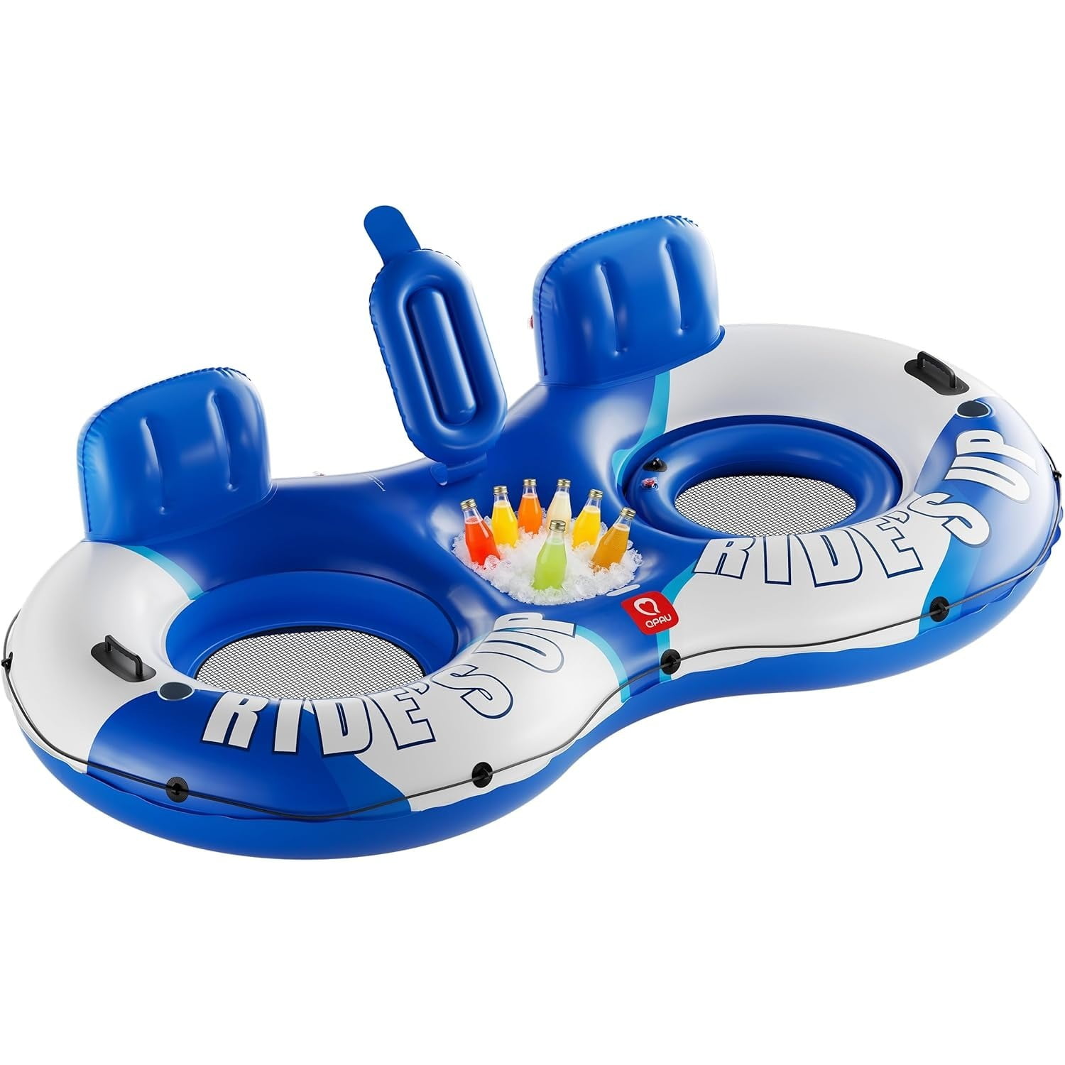 Inflatable Double River Tube, 2 Person 660lb Capacity, Puncture ...