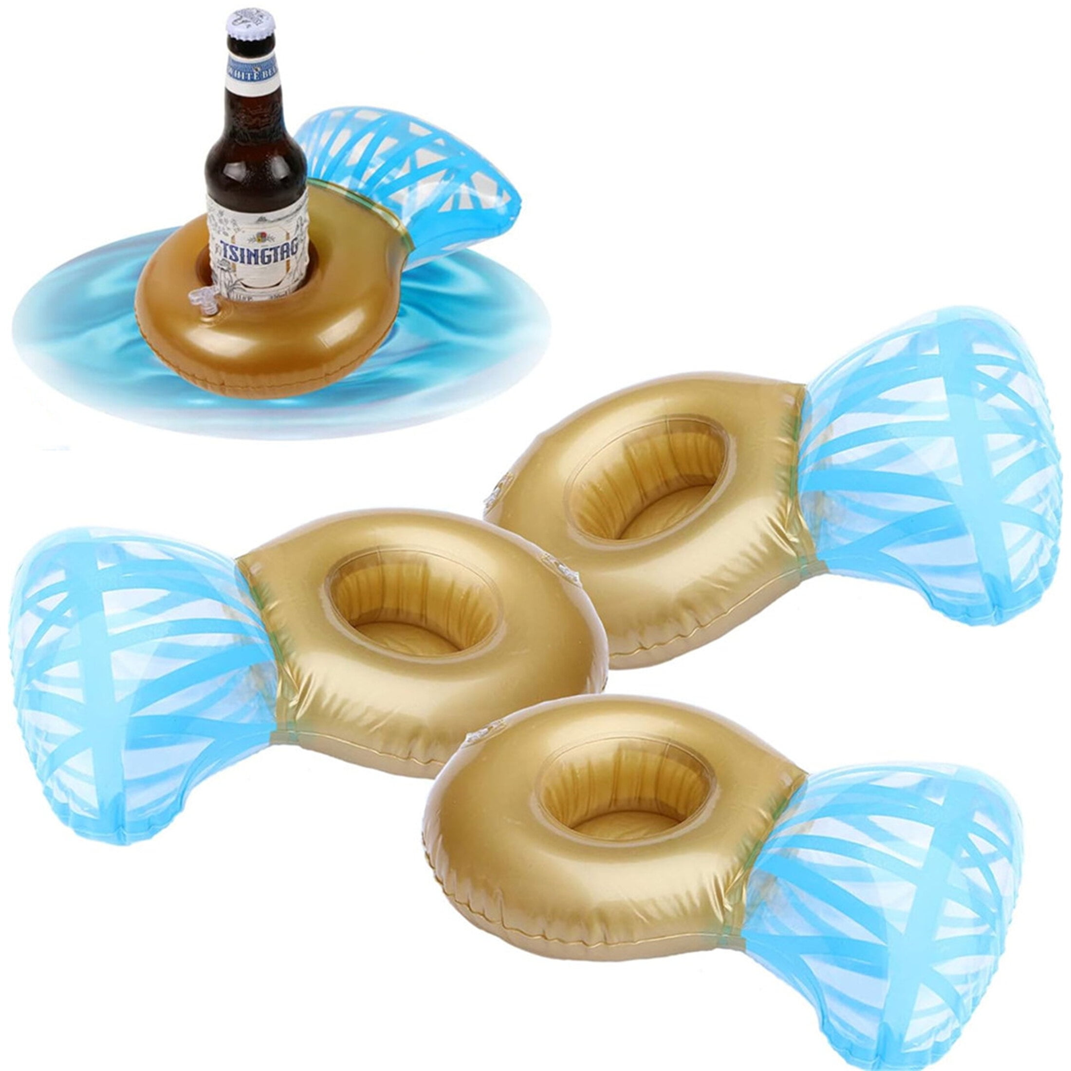 Inflatable Drink Holder 3 Pack Pool Drink Floaties Floating Cup Holders ...