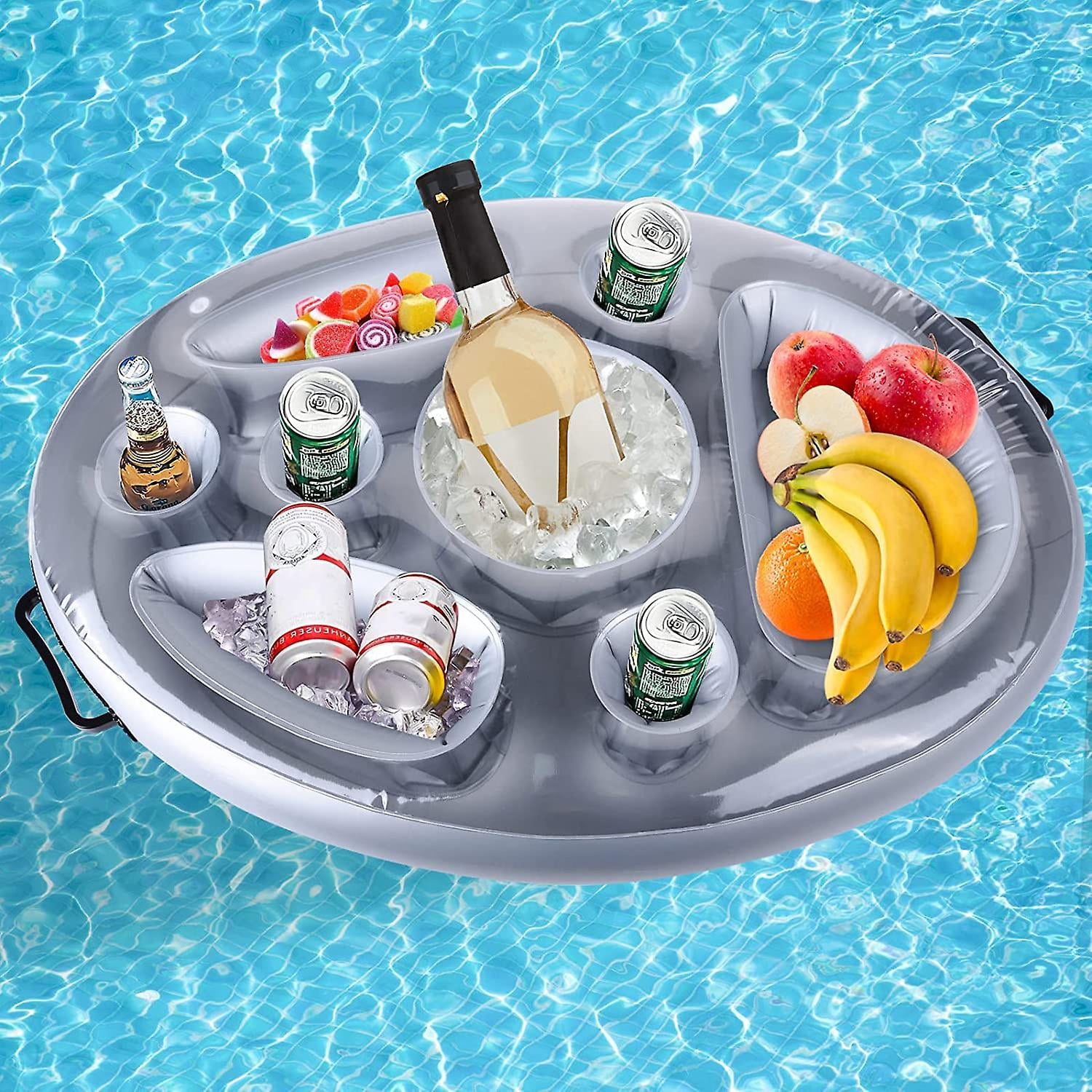 Inflatable Drink Holder Pool Floating Serving Trays 2 In 1 Drink And ...