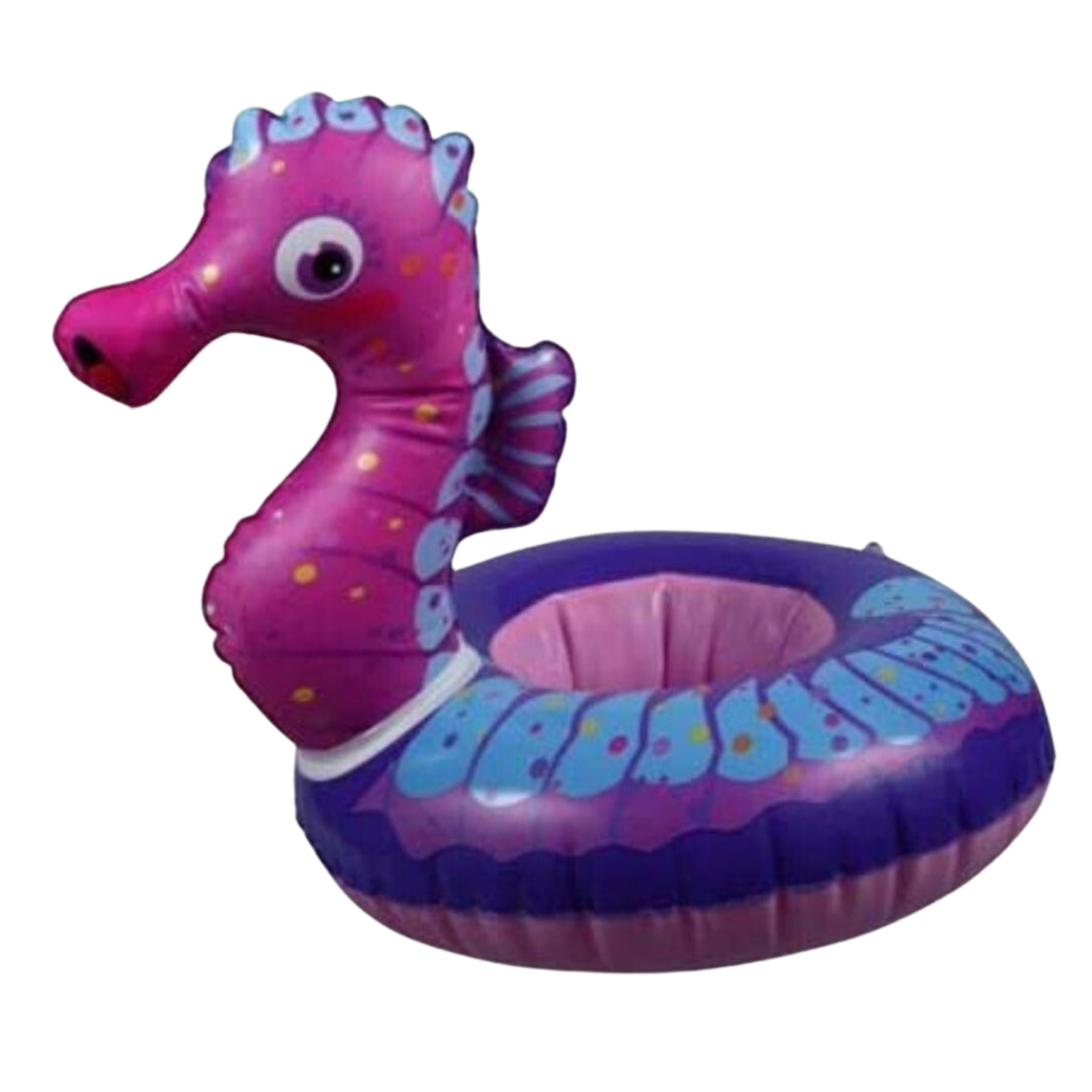 Inflatable Drink Holder Sea Horse Tropical Drink Pool Floats for Kids ...
