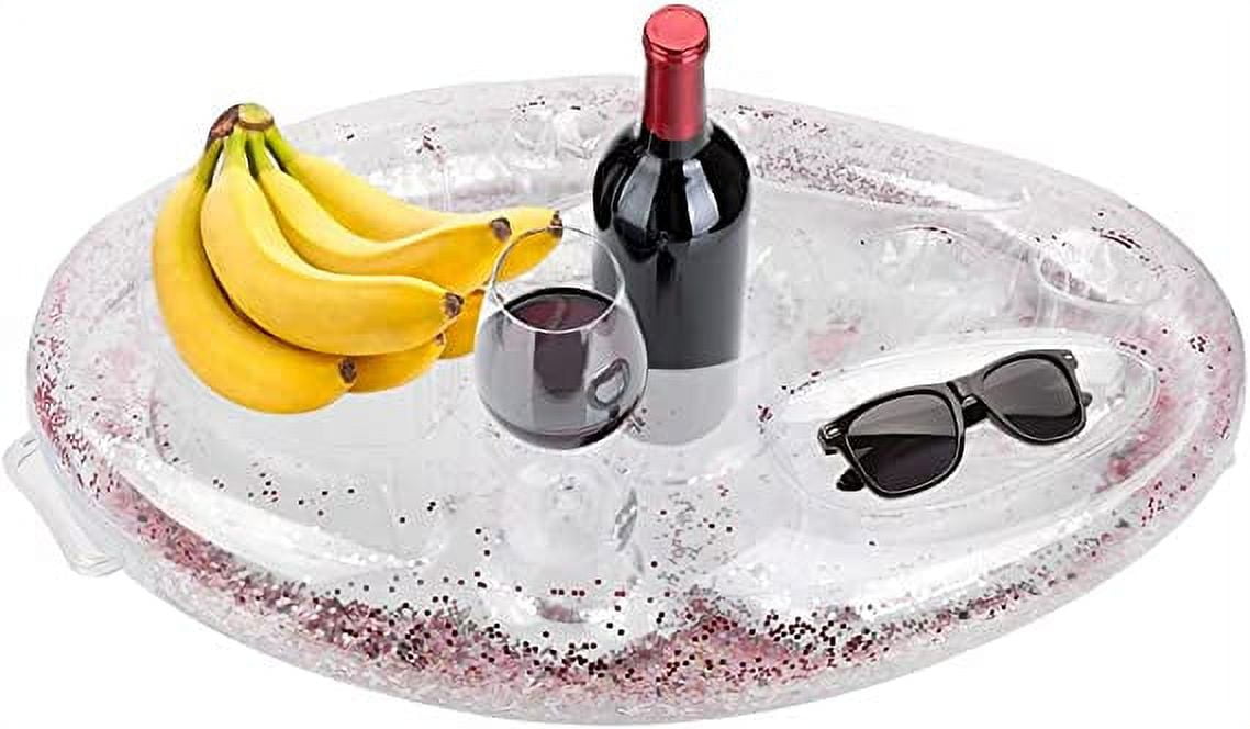 Inflatable Drink Holder with a Drain Plug, Pool Float Cooler ...