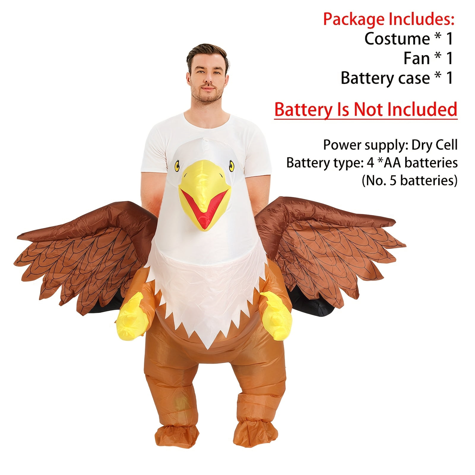 Inflatable Eagle Ride-On Costume For Adults - Patriotic Bird Party ...