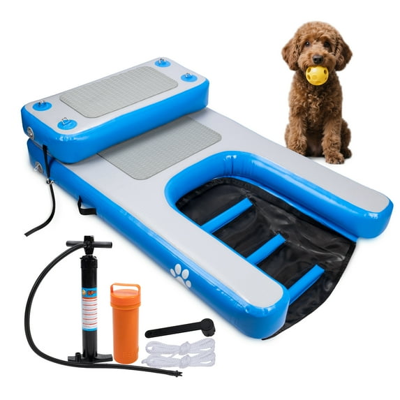Inflatable Elevated Dog Boat Ramp Floating Dock Water Ramp Ladder for ...