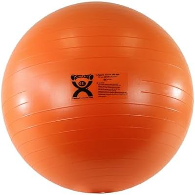 Inflatable Exercise Ball - Orange 21.6", Durable Extra Thick Non-Slip ...