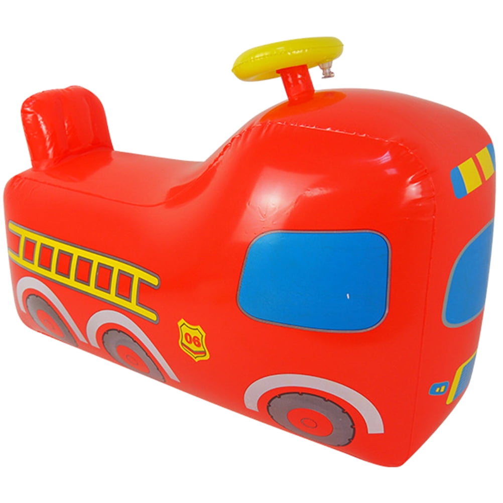 Inflatable Fire Truck Toy Kids Inflatable Tumbler Toy Inflatable Kids ...