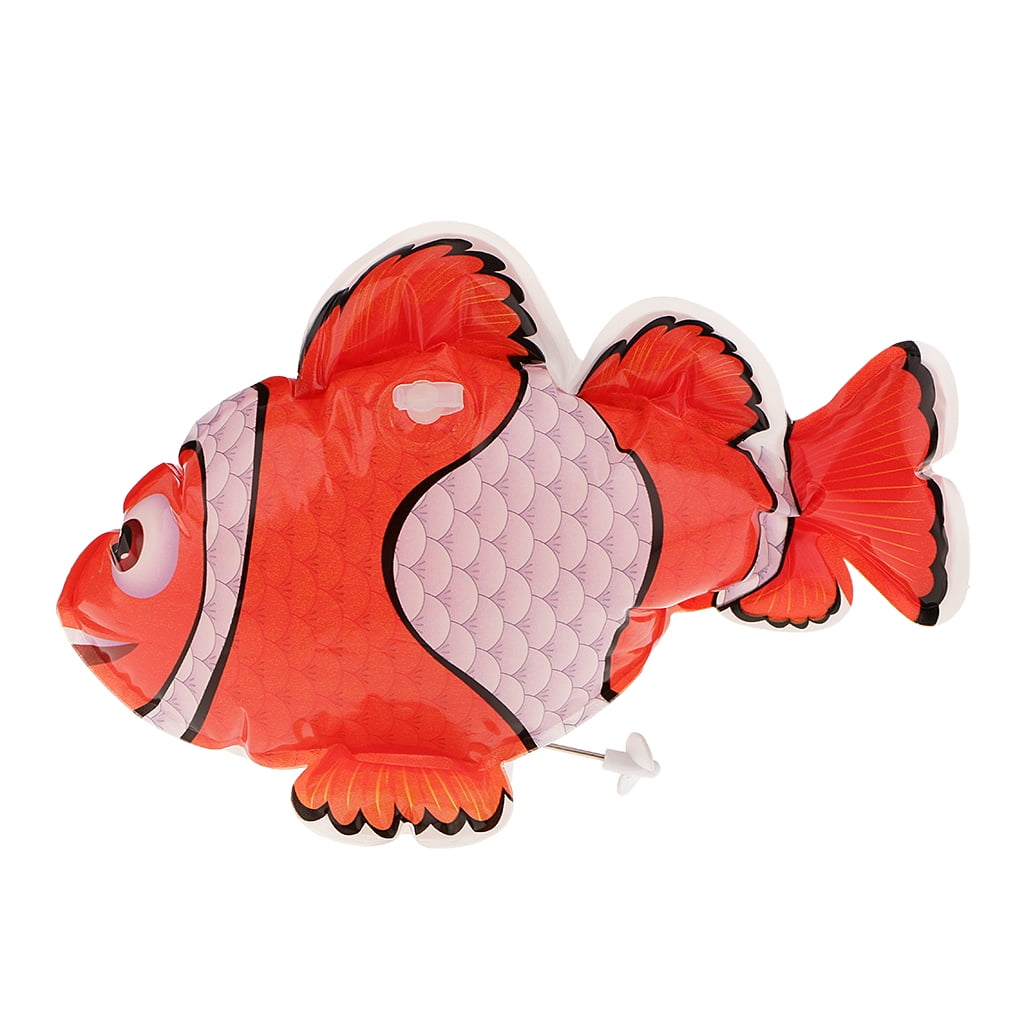 Inflatable Fish Wind Up Toy Clockwork Bath Toys Fish Funny Educational ...