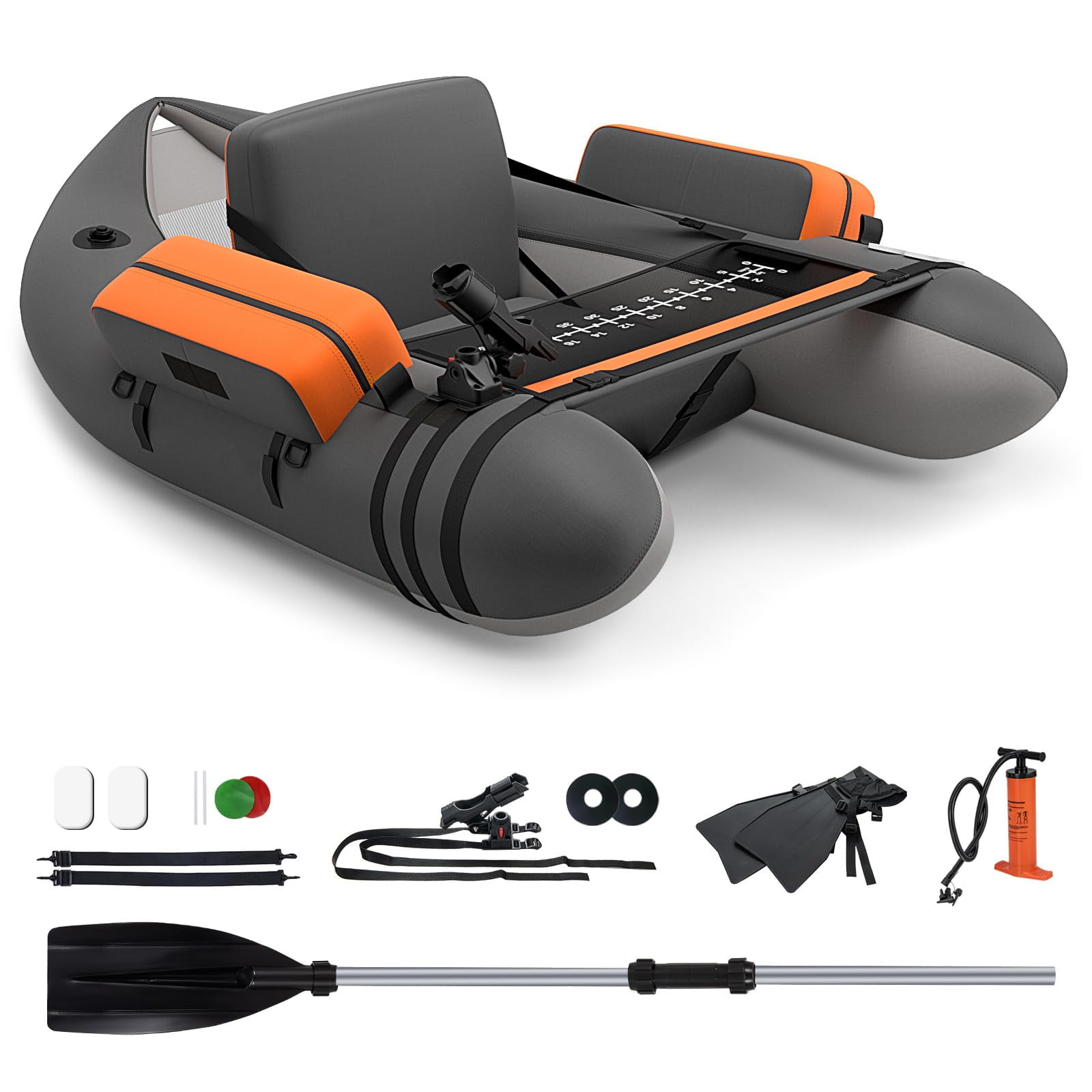 Inflatable Fishing Float Tube for Adults, 350lbs Capacity with Paddle ...