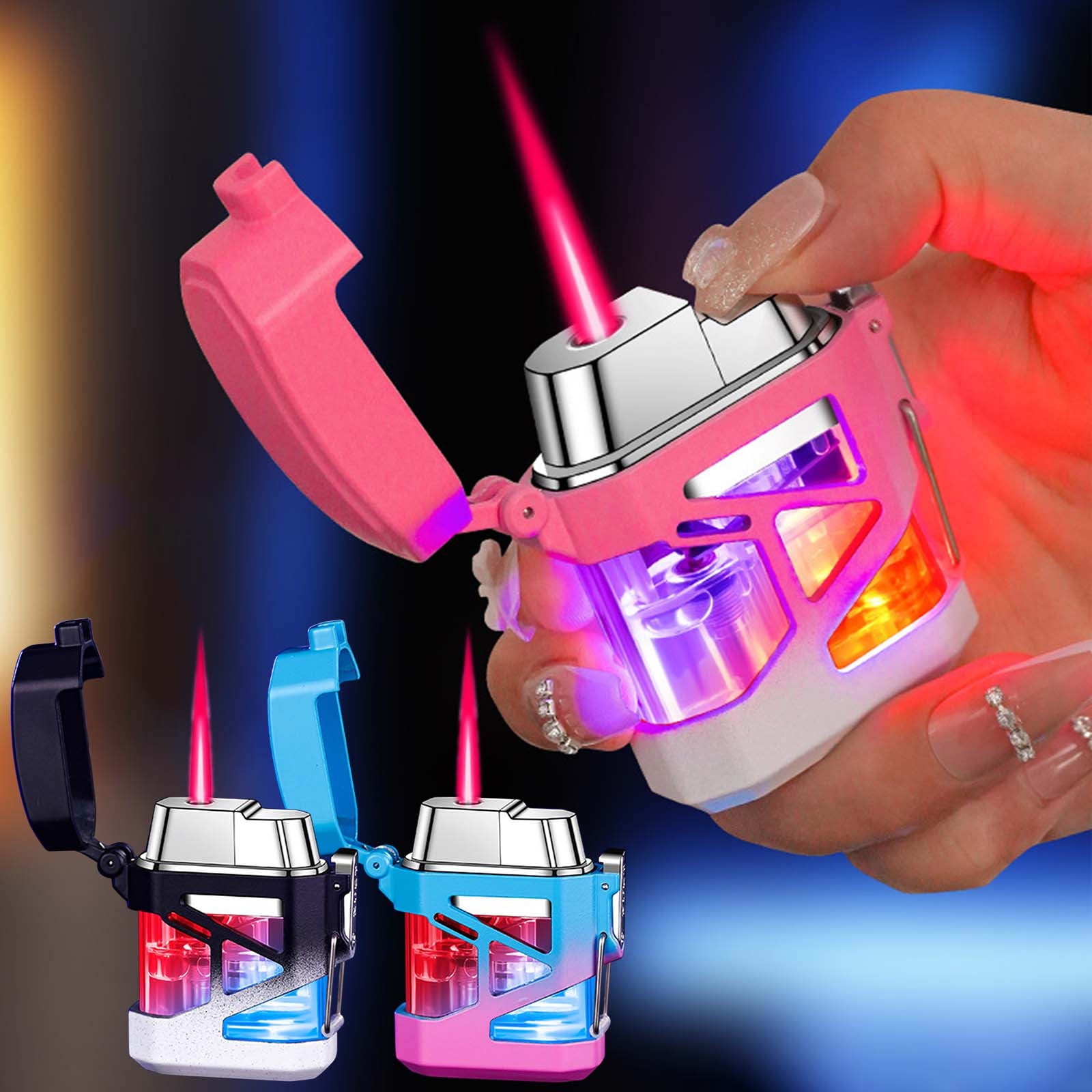 Inflatable Flame Lighter, Large Capacity Transparent Bin, Durable Plastic Construction, Safe ...