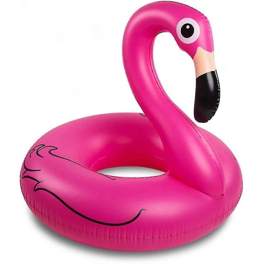 Inflatable Flamingo Swim Ring Adult Water Flamingo Print Swim Ring ...