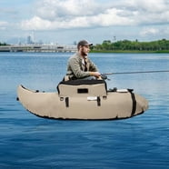 Goplus Inflatable Fishing Float Tube with Adjustable Straps & Storage ...