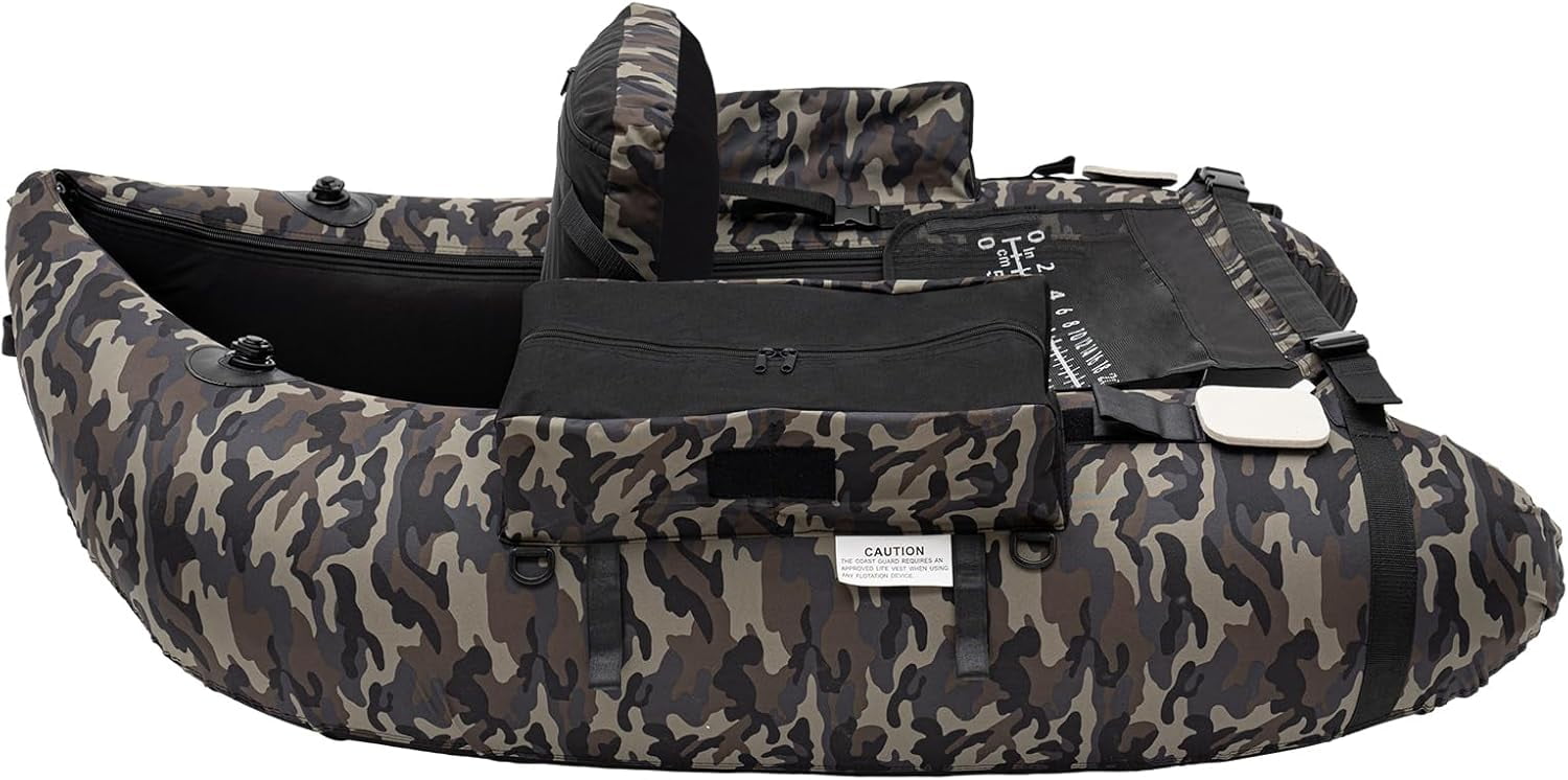 Inflatable Float Tube, Fishing Float Tube with Paddle, Flippers, Fish ...