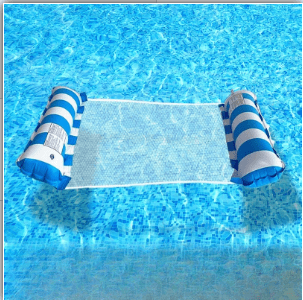 Inflatable Floating Bed Foldable Backrest Floating Drainage on The ...