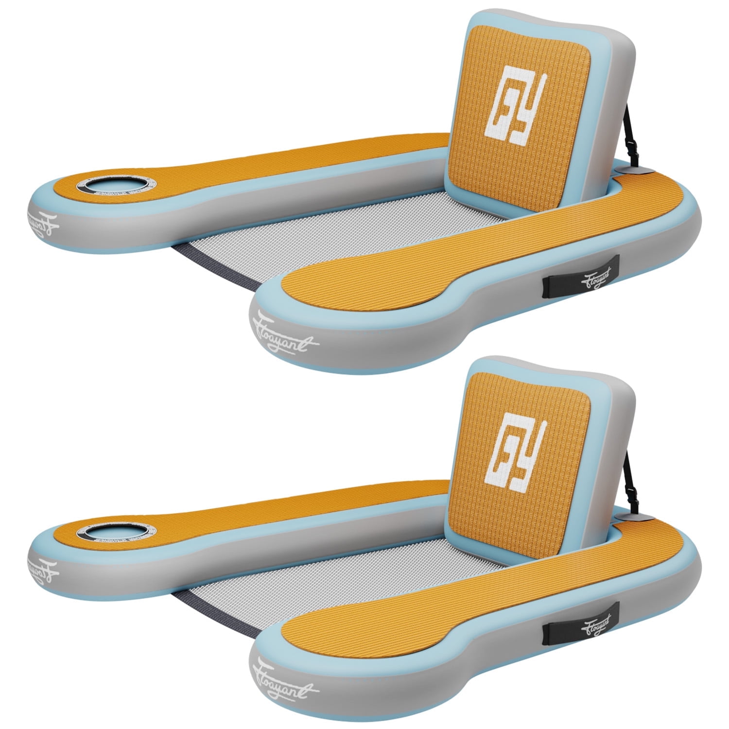 Inflatable Floating Chair with Built-in Cup Holder | 4.2×3.7ft Chair ...