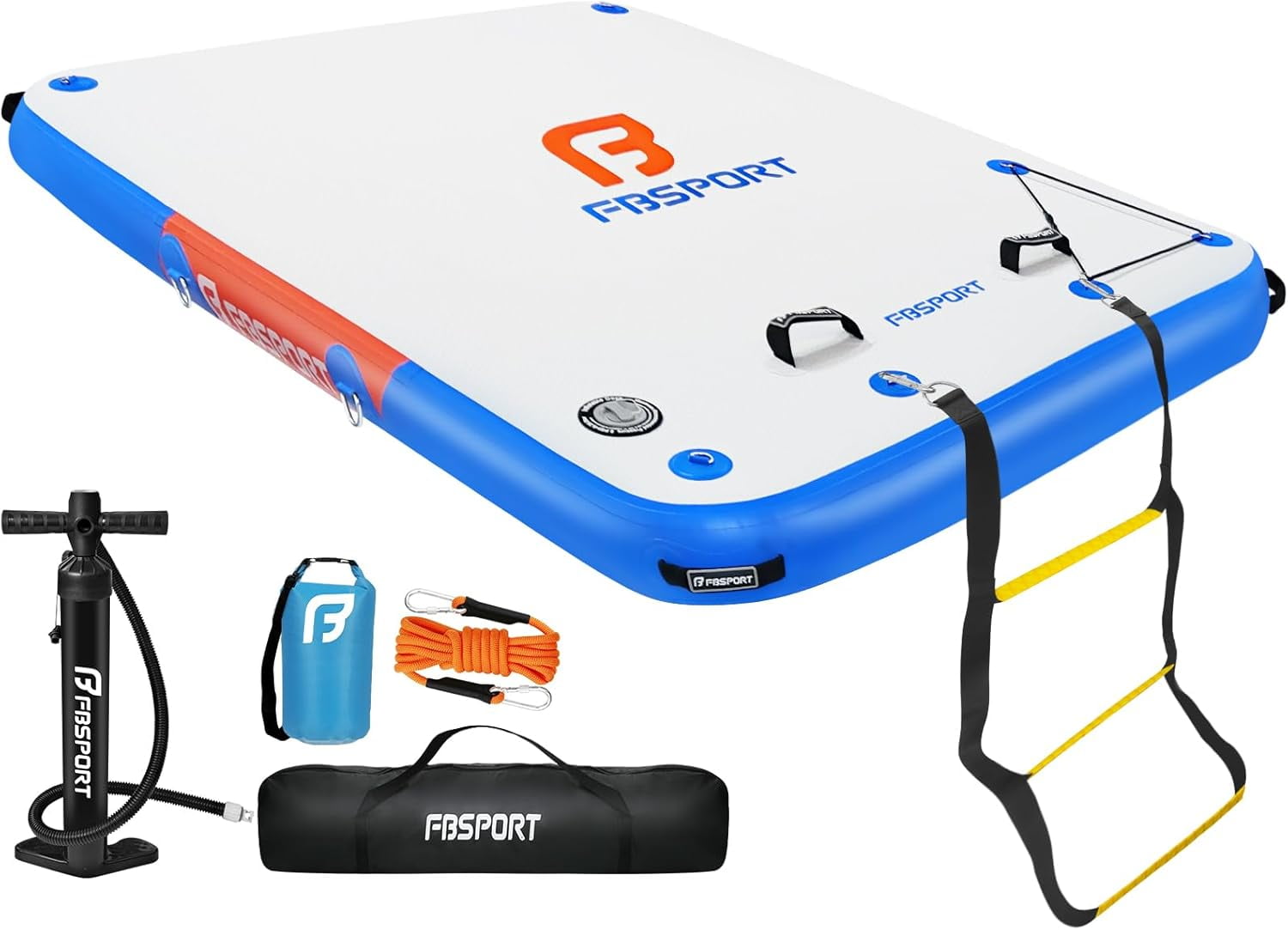 Inflatable Floating Dock,6ft/ 8ft/10ft Swim Air Platform Island Raft ...