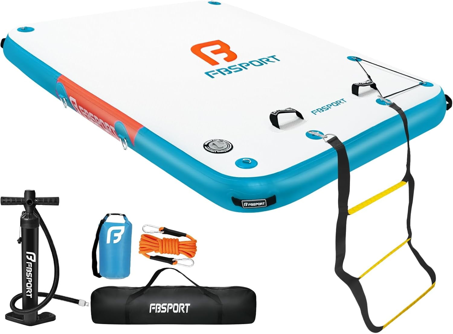 Inflatable Floating Dock,6ft/ 8ft/10ft Swim Air Platform Island Raft ...