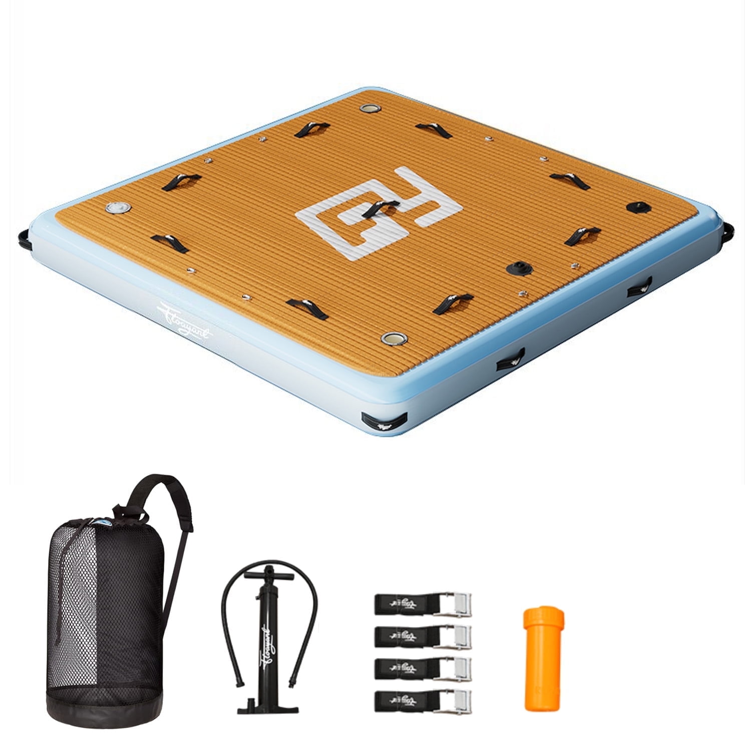 Inflatable Floating Dock | 7x7ft Inflatable Floating Island | Built-in ...