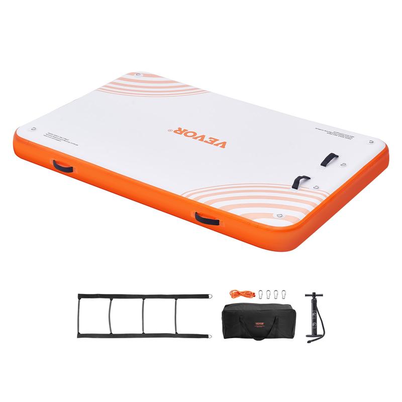 Inflatable Floating Dock, ø8.5FT Inflatable Dock Platform with ø5FT ...