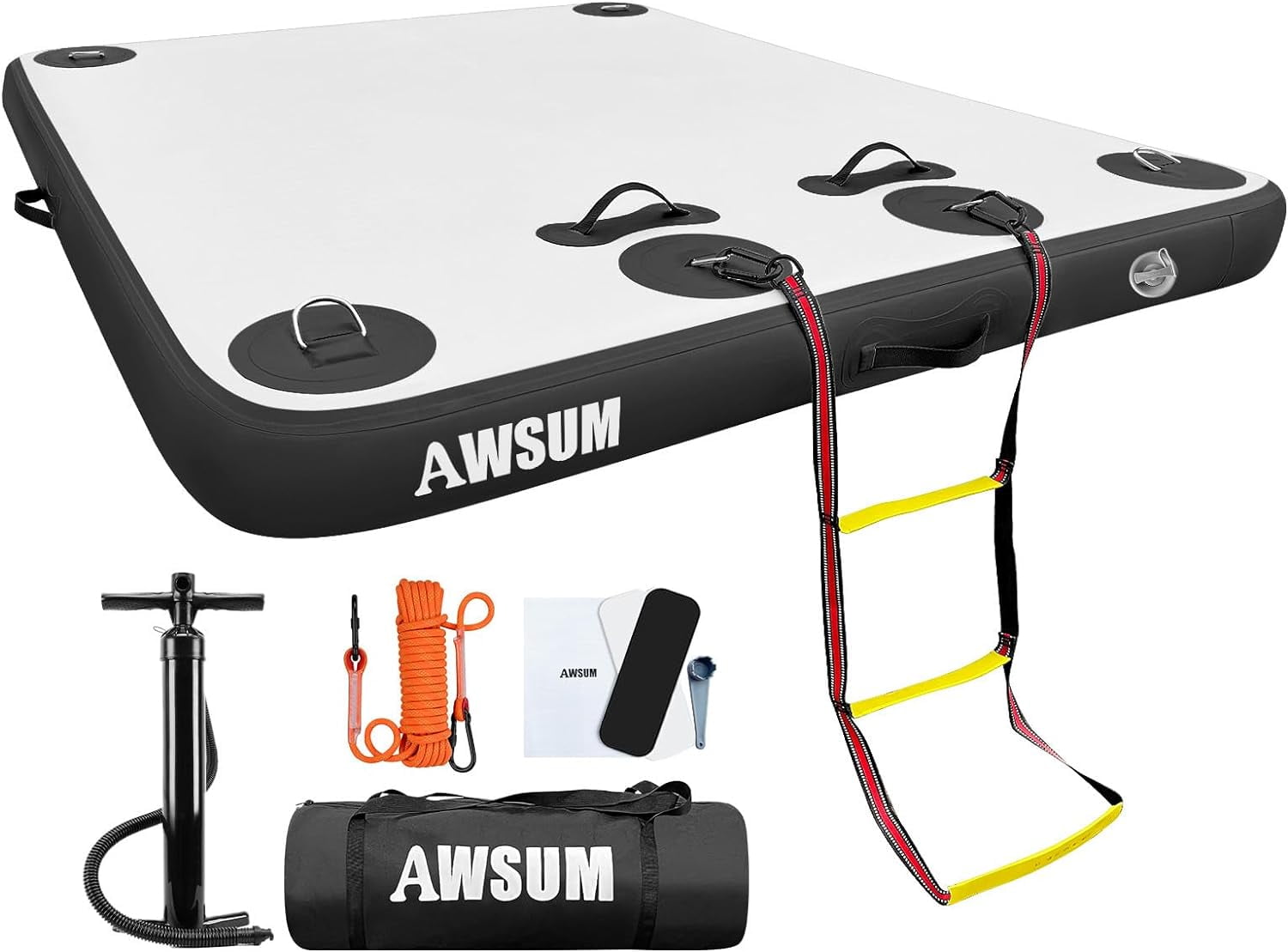 Inflatable Floating Dock Air Dock Platform Floating Island Raft with ...