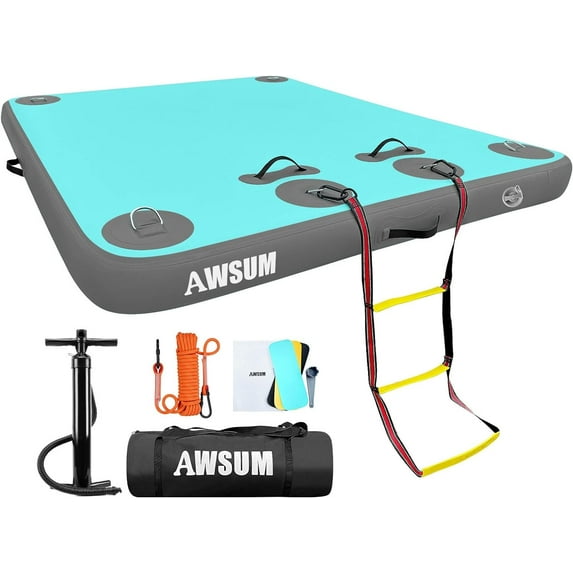 Inflatable Floating Dock Air Dock Platform Floating Island Raft with ...