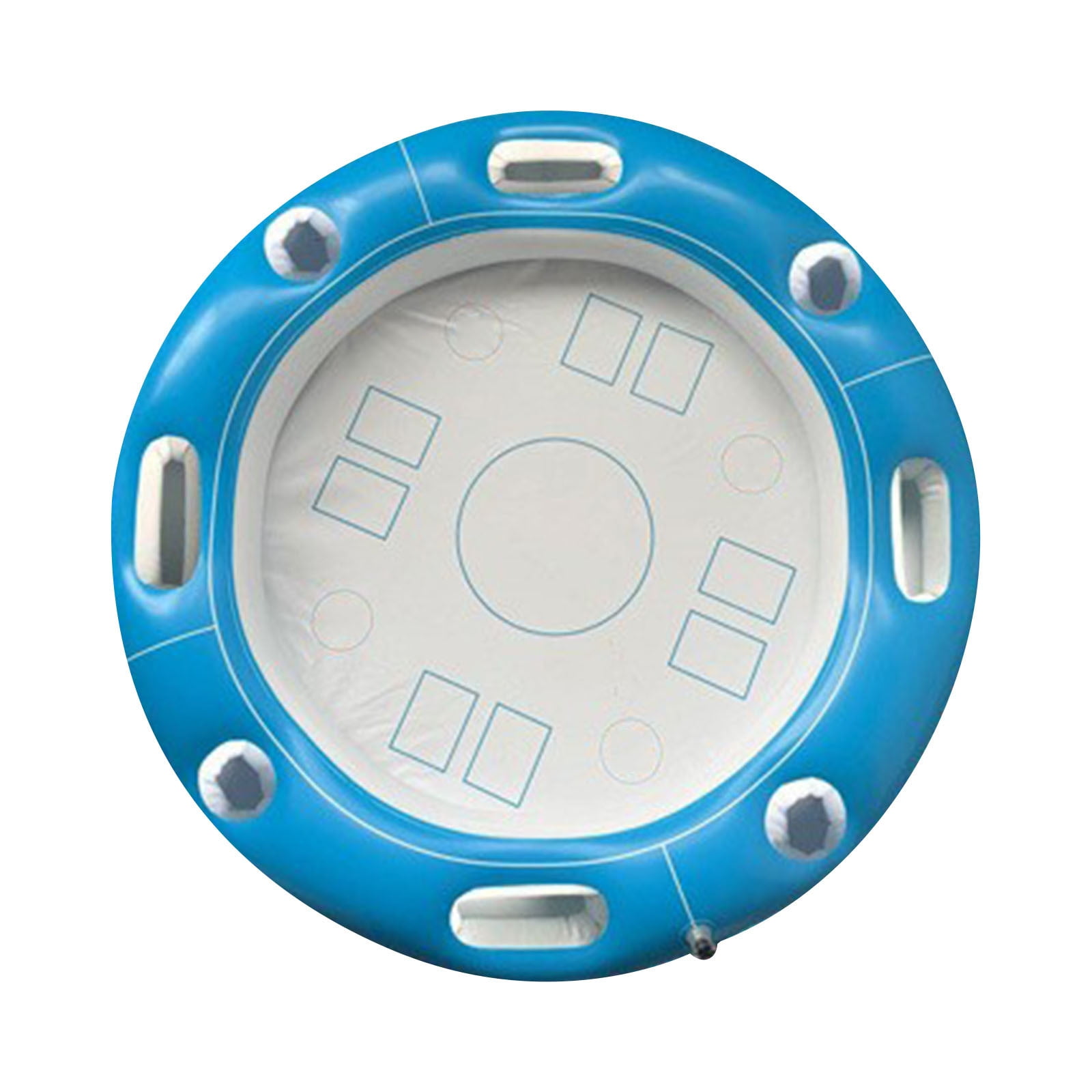 Inflatable Floating Island Raft, 6-Person Capacity with Built-in ...