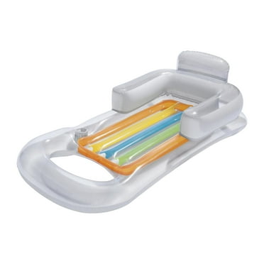 Intex UV-resistant Floating Recliner Lounge Pool Chair with Cup Holders ...