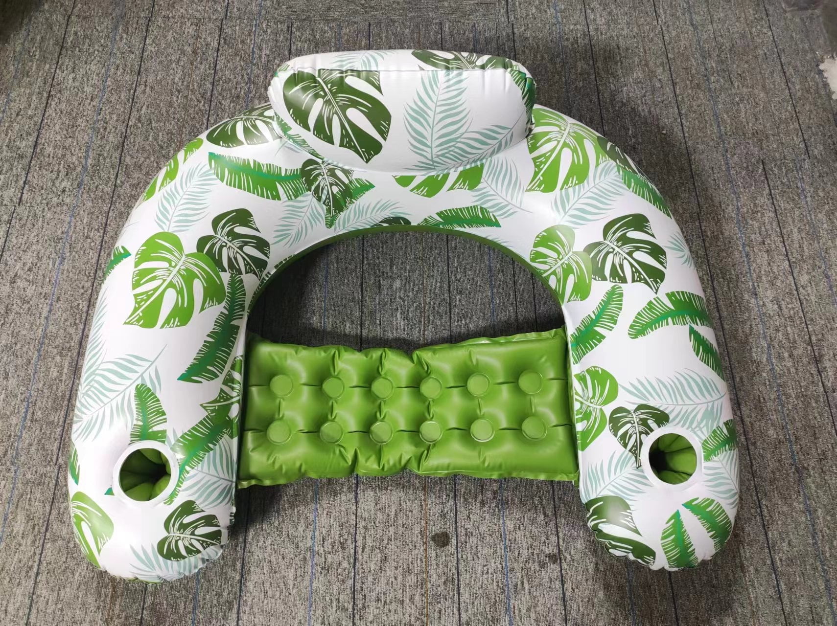 Inflatable Floating Row PVC Inflatable Swimming Pool Recliner with Cup ...