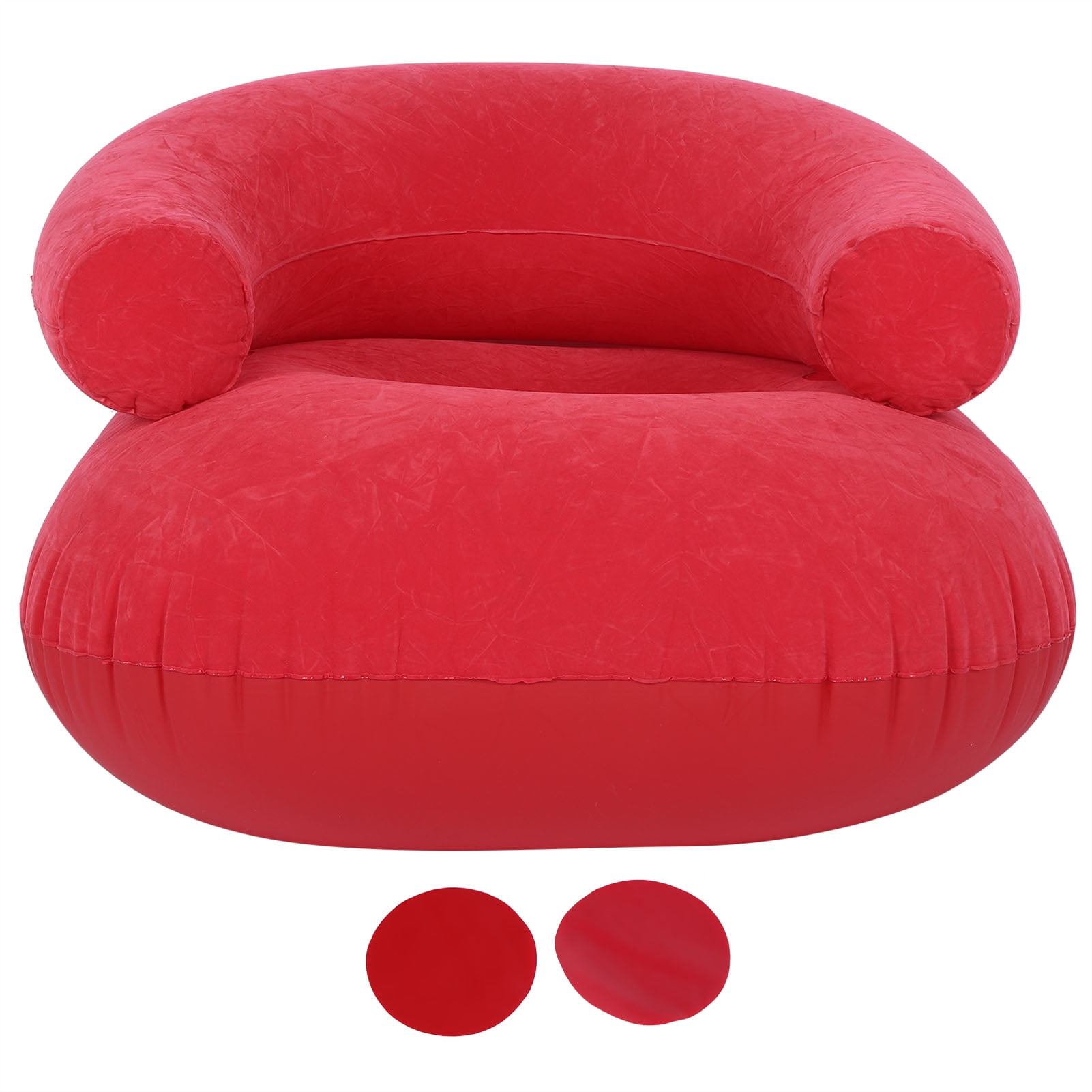 Inflatable Flocking Sofa Chair with Armrest for Living Room Bedroom ...