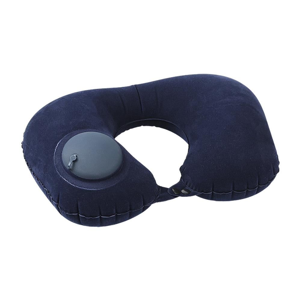 Inflatable Flocking U-Shaped Pillow for Travel and Outdoor Activities ...