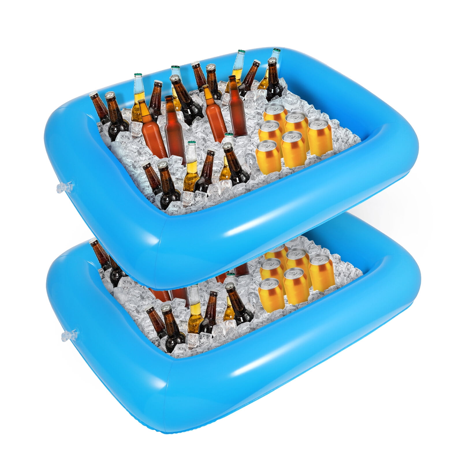 Inflatable Food Tray,Hemoton 2Pcs 30 x 22.4in Inflatable Pool Server ...