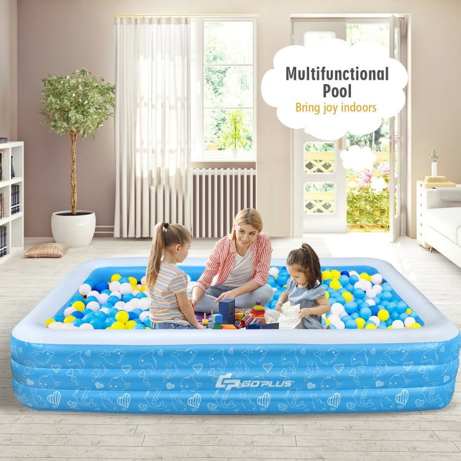 Inflatable Full-Sized Family Swimming Pool - Walmart.com