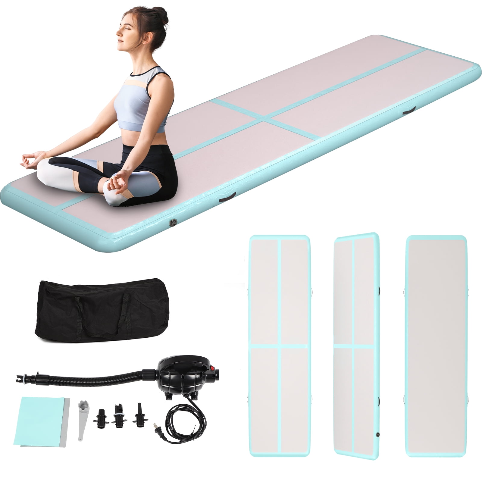 Inflatable Gymnastics Air Mat,10ft Air Tumbling Track Mat with Electric ...