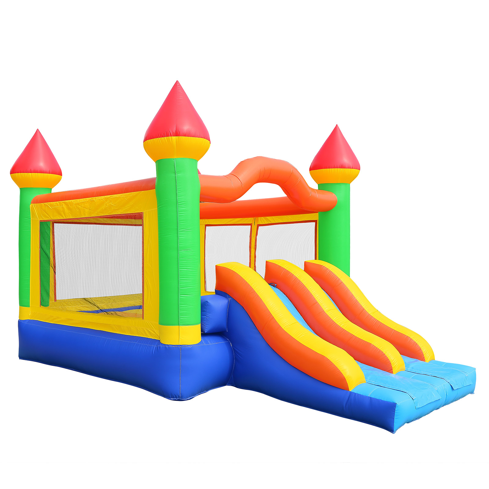 Gymax Inflatable Water Slide Bounce House Climbing Wall without Blower ...