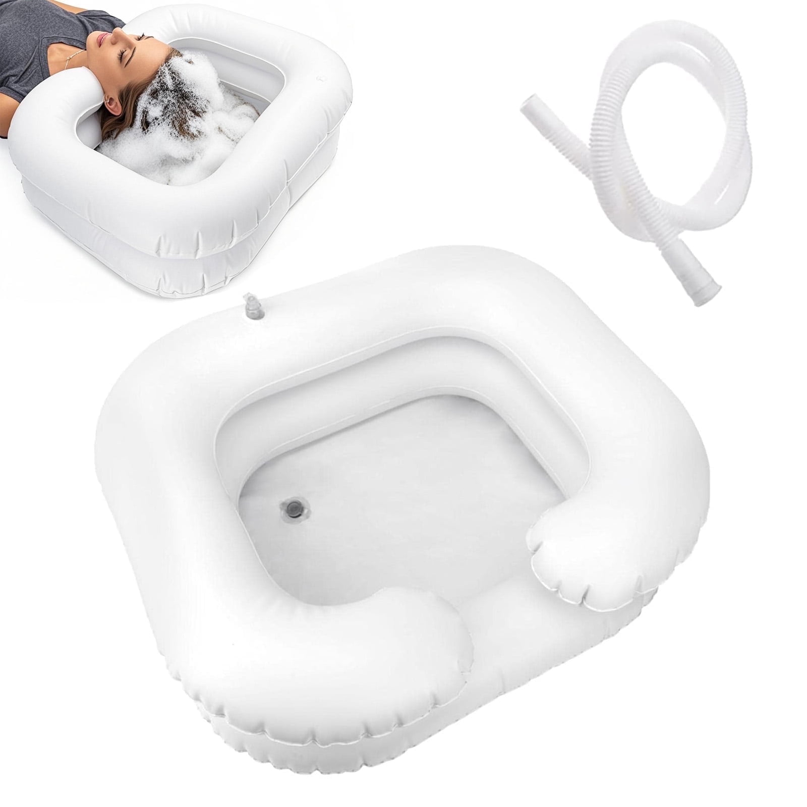 FullPetMoon Inflatable Shampoo Basin, Portable Hair Wash Tub, PVC ...