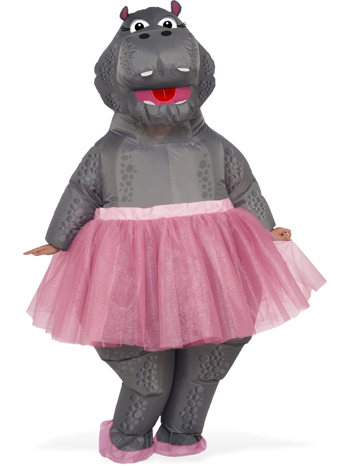 Adult Inflatable Hippo Blow Suit Costume with Tutu, One-Size - Walmart.com
