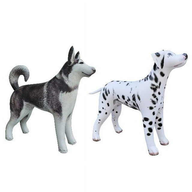 Inflatable Husky Dalmatian Dog Animal Toy Party Gift Kids (HUSKY+DALM ...