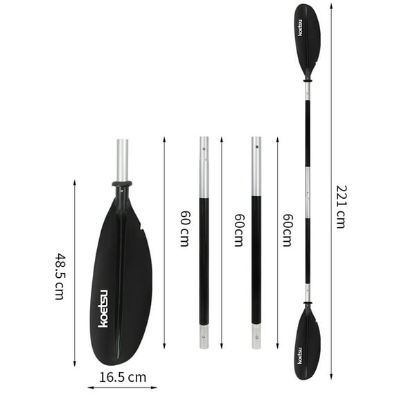 Inflatable Kayak Paddle Paddle Four Sections Detachable Adjustable ...