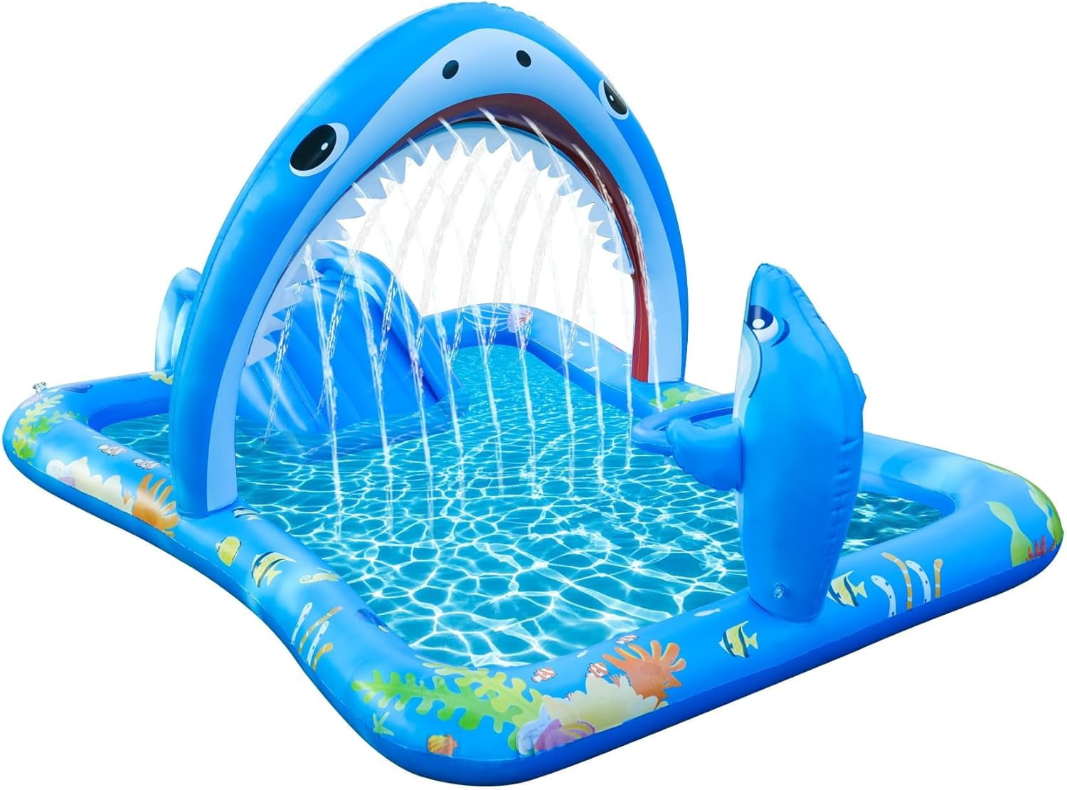 Inflatable Kiddie Pool Inflatable Play Center Kids Pool with Water ...
