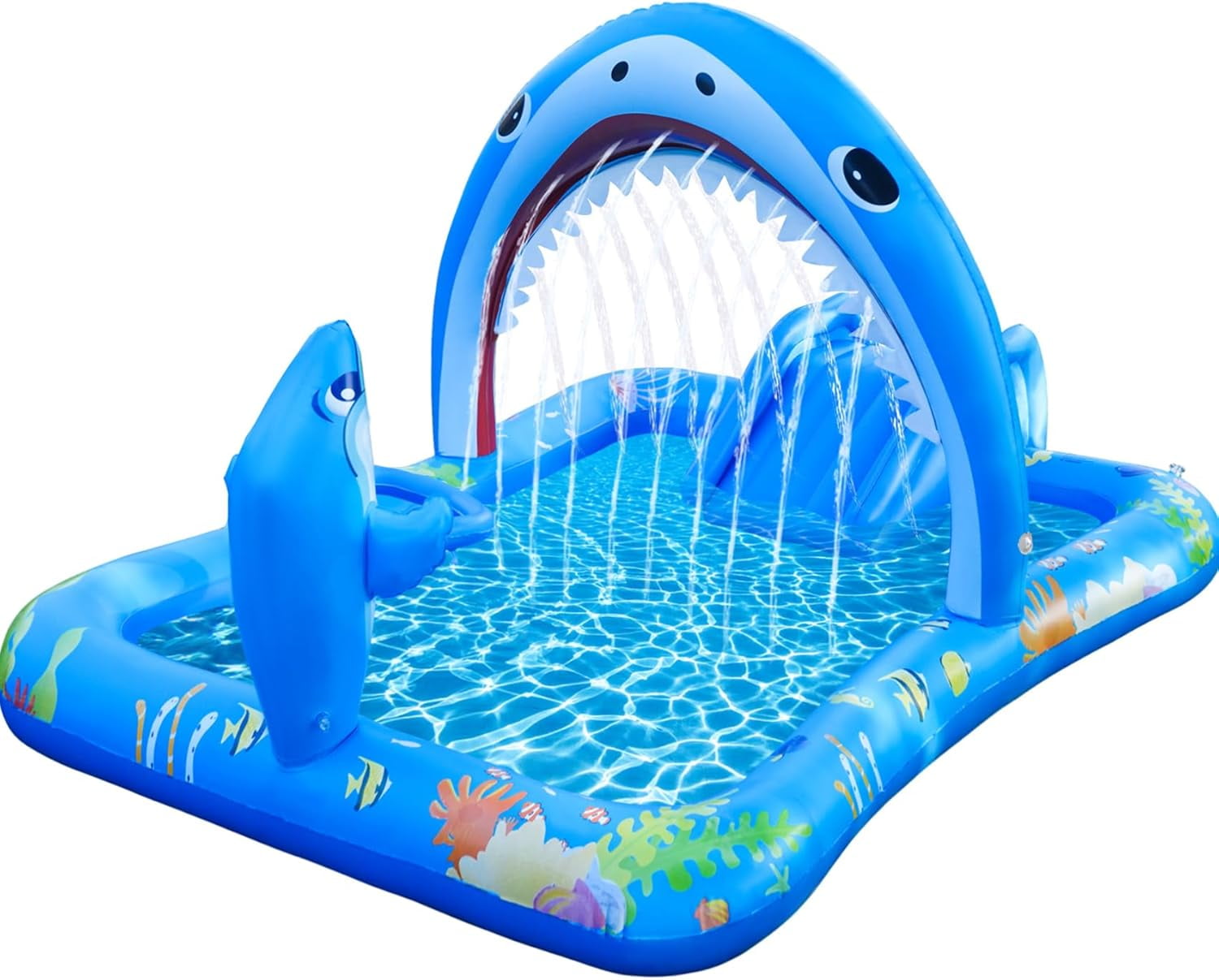 Inflatable Kiddie Pool Inflatable Play Center Kids Toddler Pool with ...